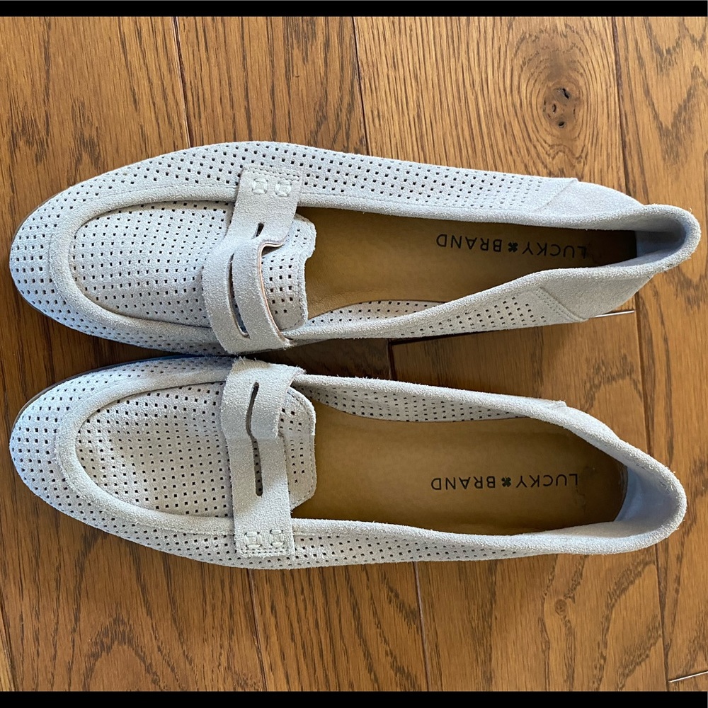 Lucky Brand Light Caylon Suede Loafers - Gem